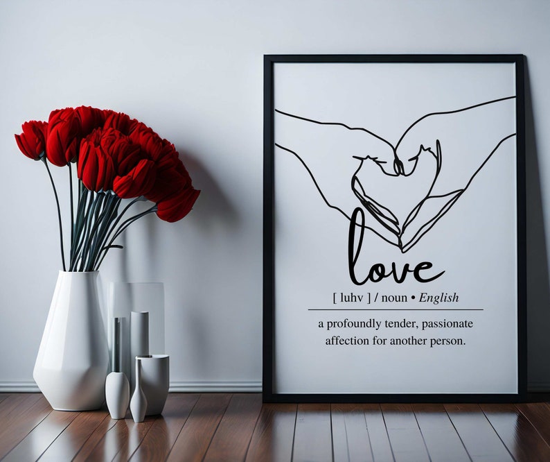 Love Definition Print Home Wall Art Nursery Poster Romantic - Etsy