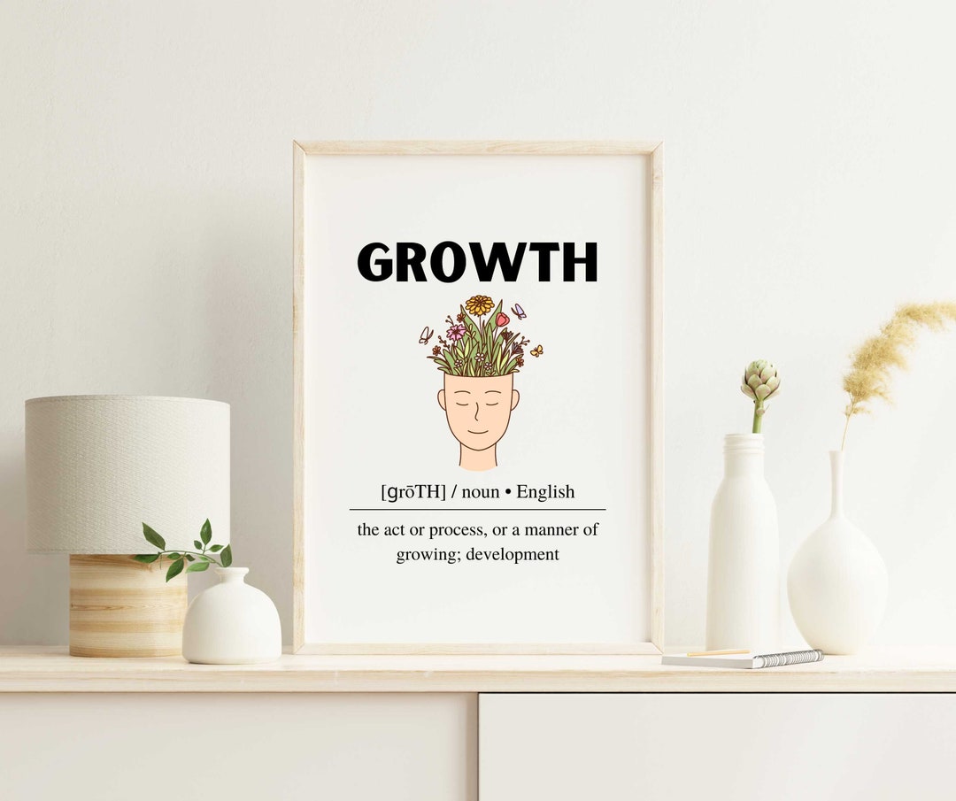 Growth Definition Print Definition Wall Art Positive - Etsy
