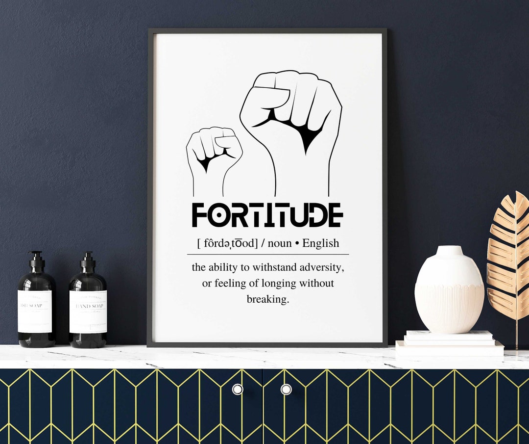 Fortitude Definition Print Printable Wall Art Word - Etsy