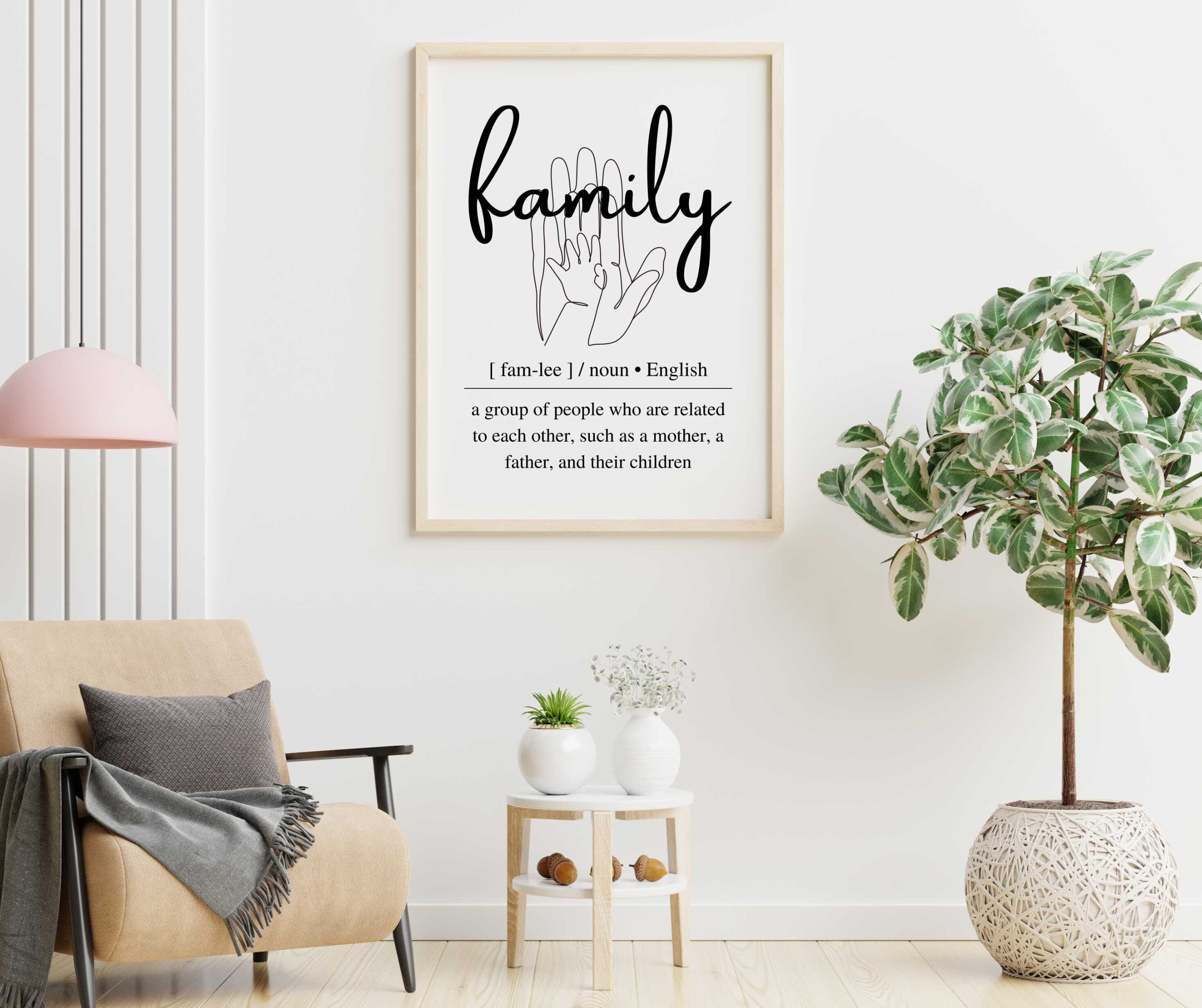 Family Definition Print Home Wall Art Living Room Decor - Etsy