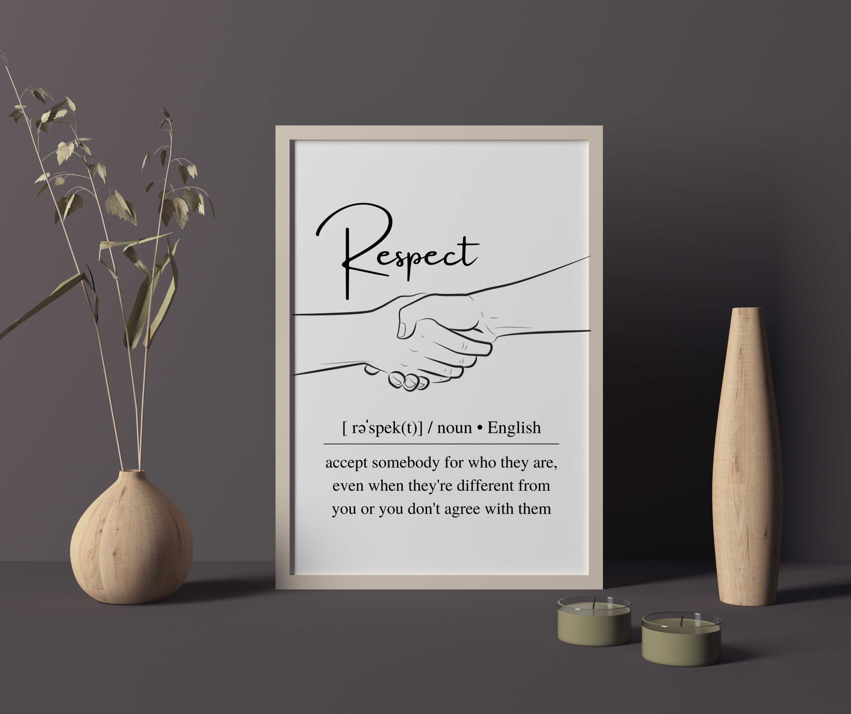 Respect Definition Print Positive Word Classroom Decor - Etsy