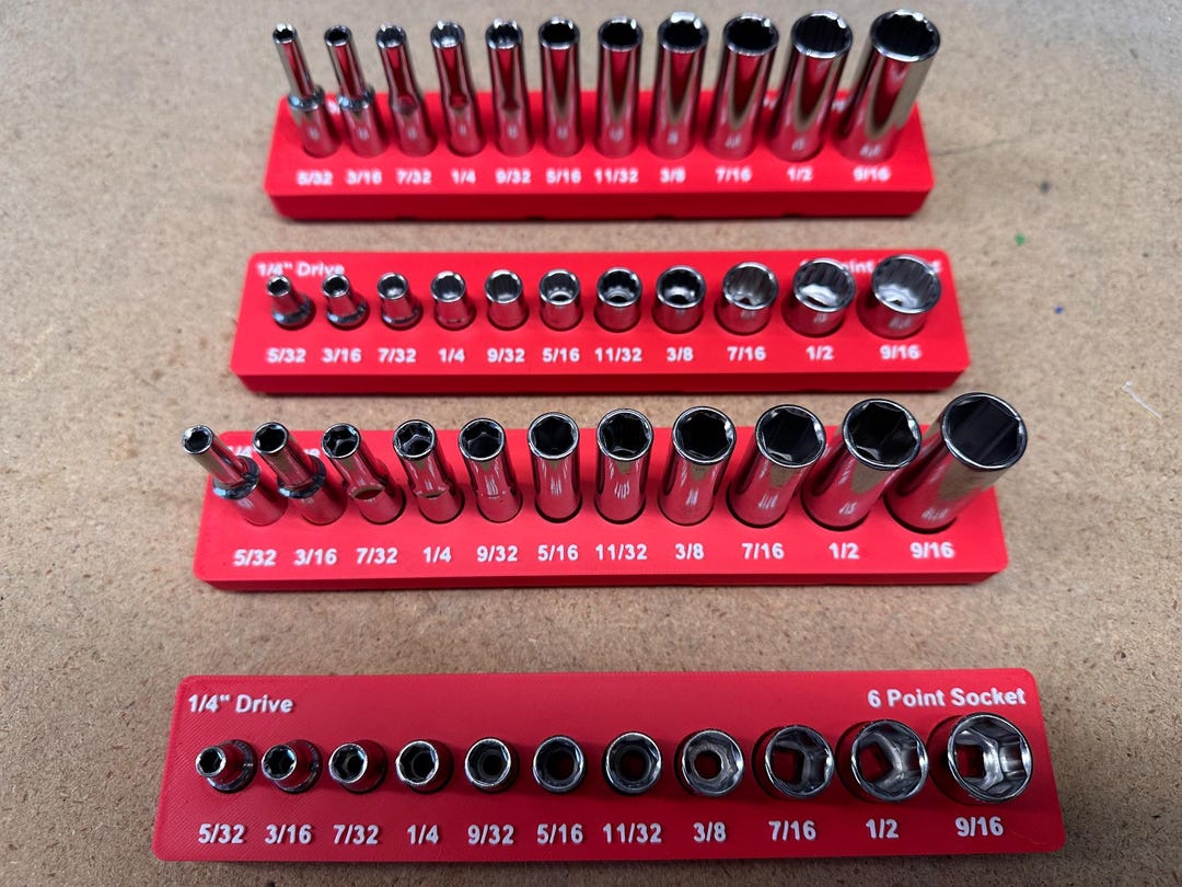 Gridfinity Organizer for 1/4” SAE Socket Sets - Etsy