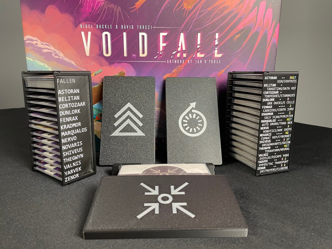 Voidfall House Trays W/ Lids to Store Tech Cards, Starting Agendas, Fallen House Cards, and ...