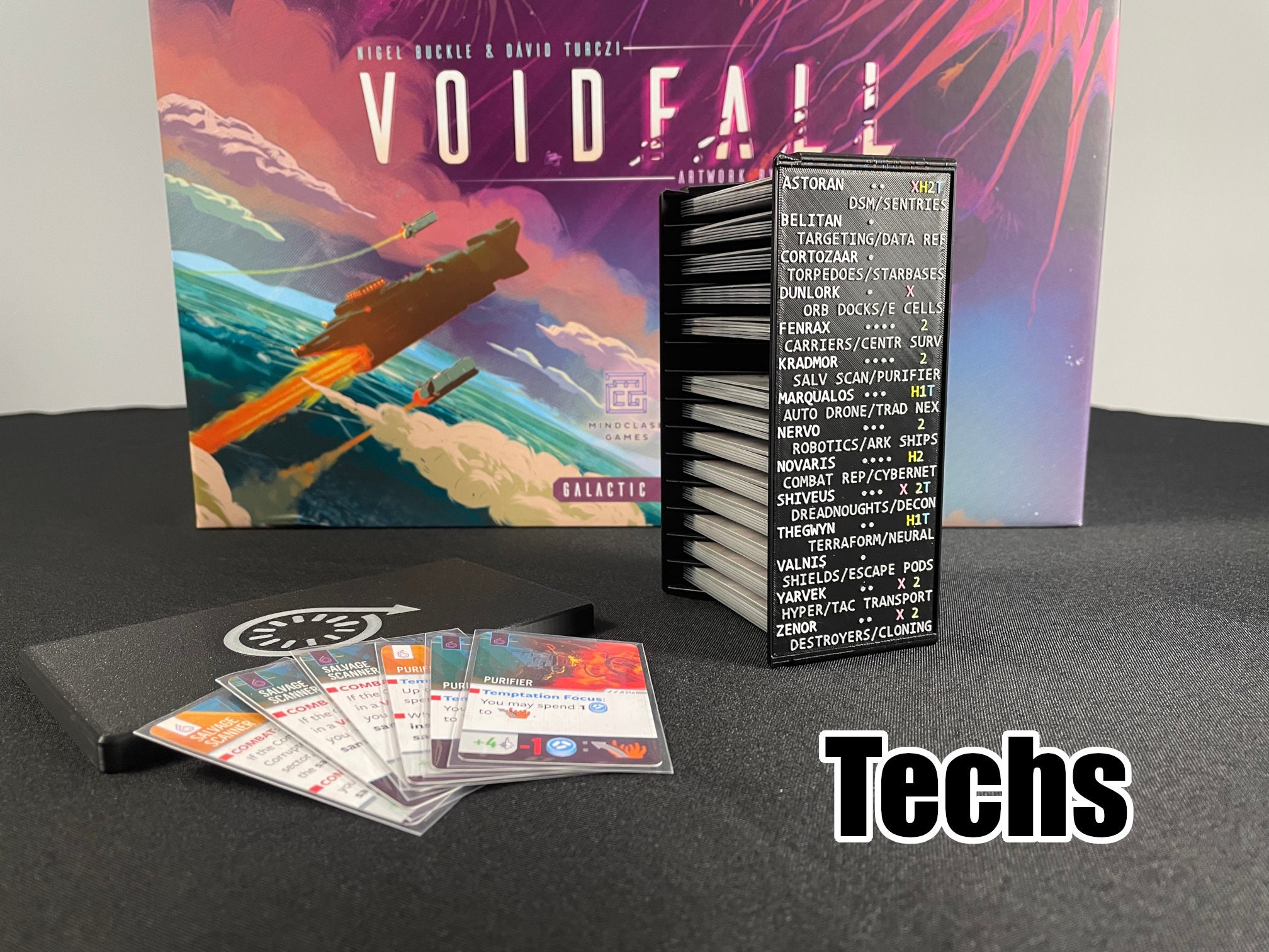 Voidfall House Trays W/ Lids to Store Tech Cards, Starting Agendas, Fallen House Cards, and ...