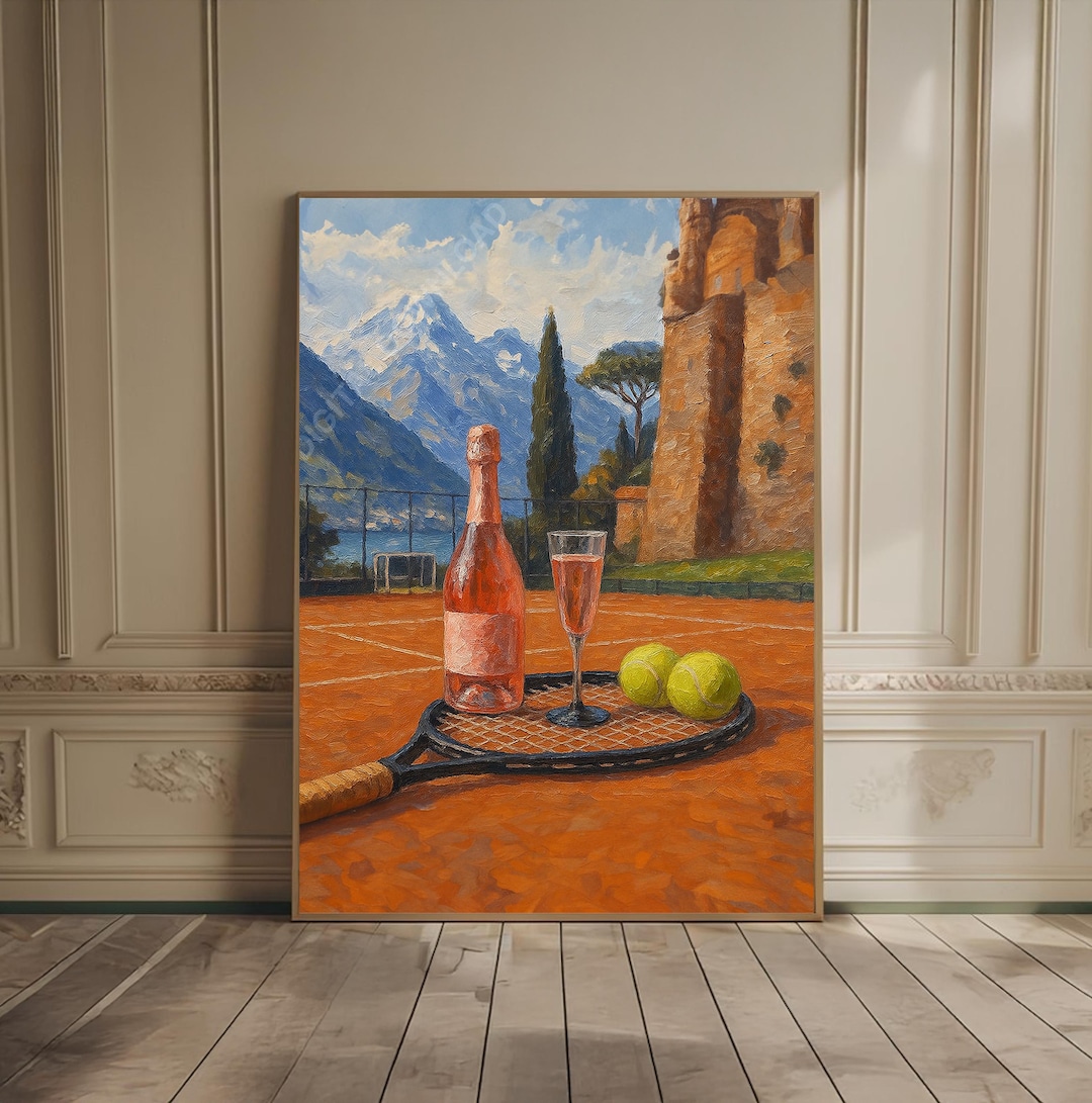 Tennis Court Print Travel Aesthetic Alcohol Print Gift for Girlfriend ...