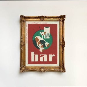Printable Vintage Bar Poster, Printable Wall Art, Poster Art Wall ...