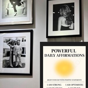 Daily Affirmations Aura Poster, Affirmation Print, Mental Health Poster ...