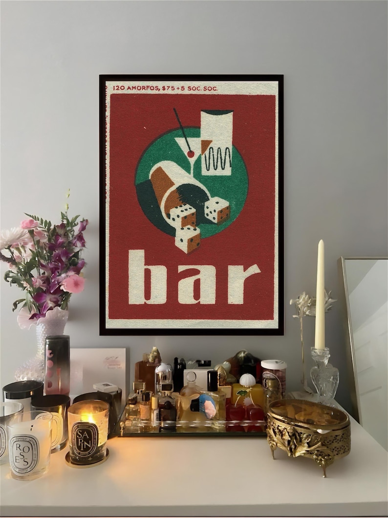 Printable Vintage Bar Poster, Printable Wall Art, Poster Art Wall ...