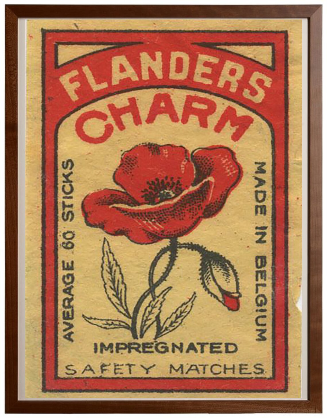 Printable Vintage Poppy Flower Poster, Printable Botanical Wall Art ...