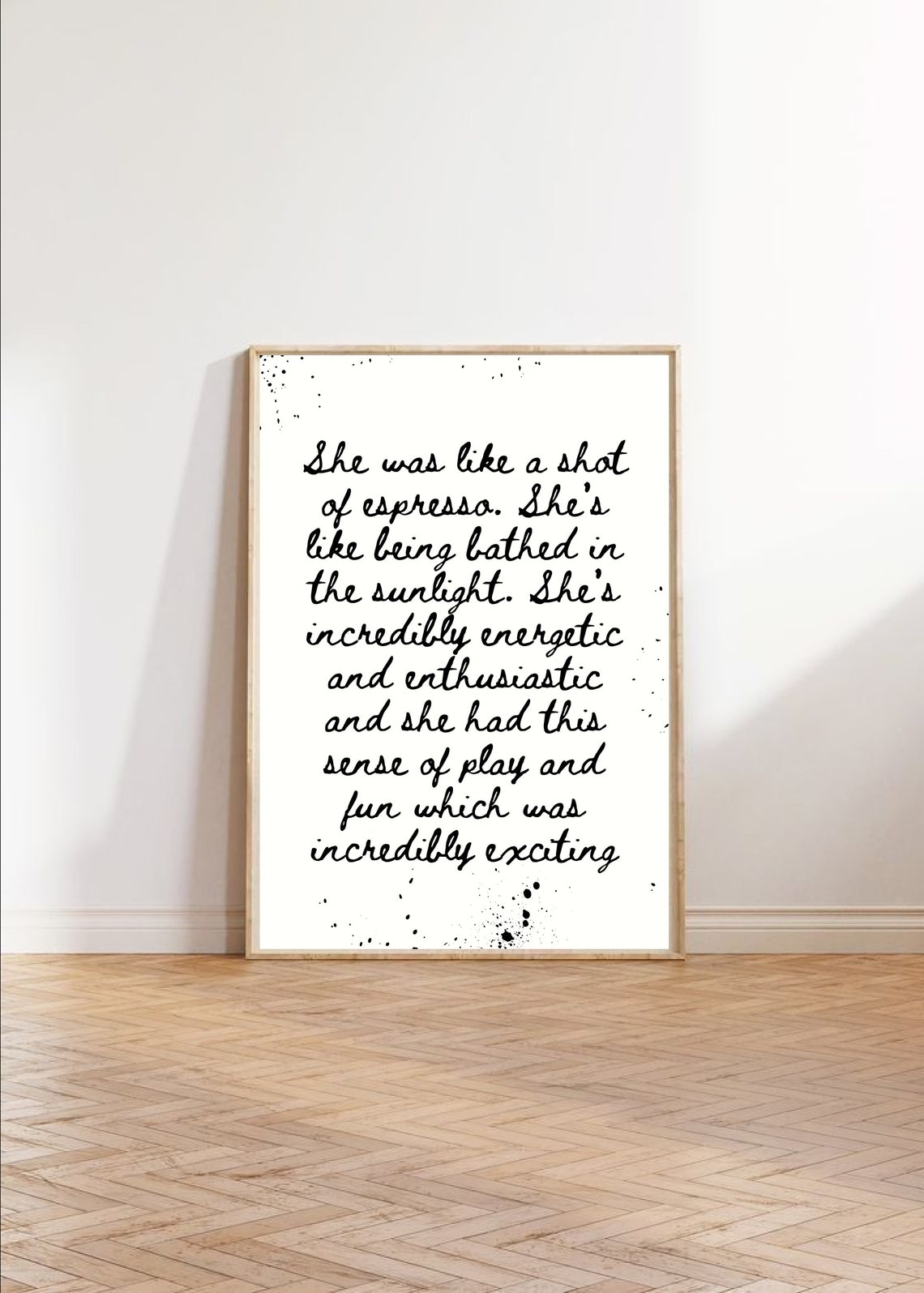 She Was Like A Shot of Espresso Poster, Printable Wall Art, She Was ...