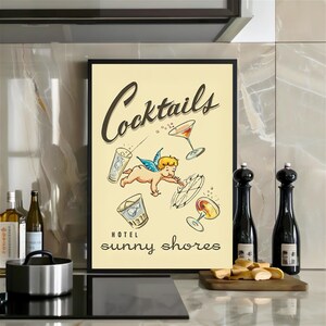 Printable Vintage Bar Poster, Printable Wall Art, Angel Poster Art Wall ...