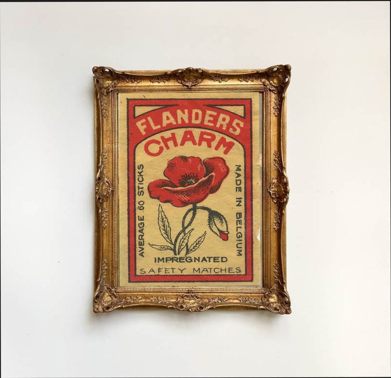 Printable Vintage Poppy Flower Poster, Printable Botanical Wall Art ...