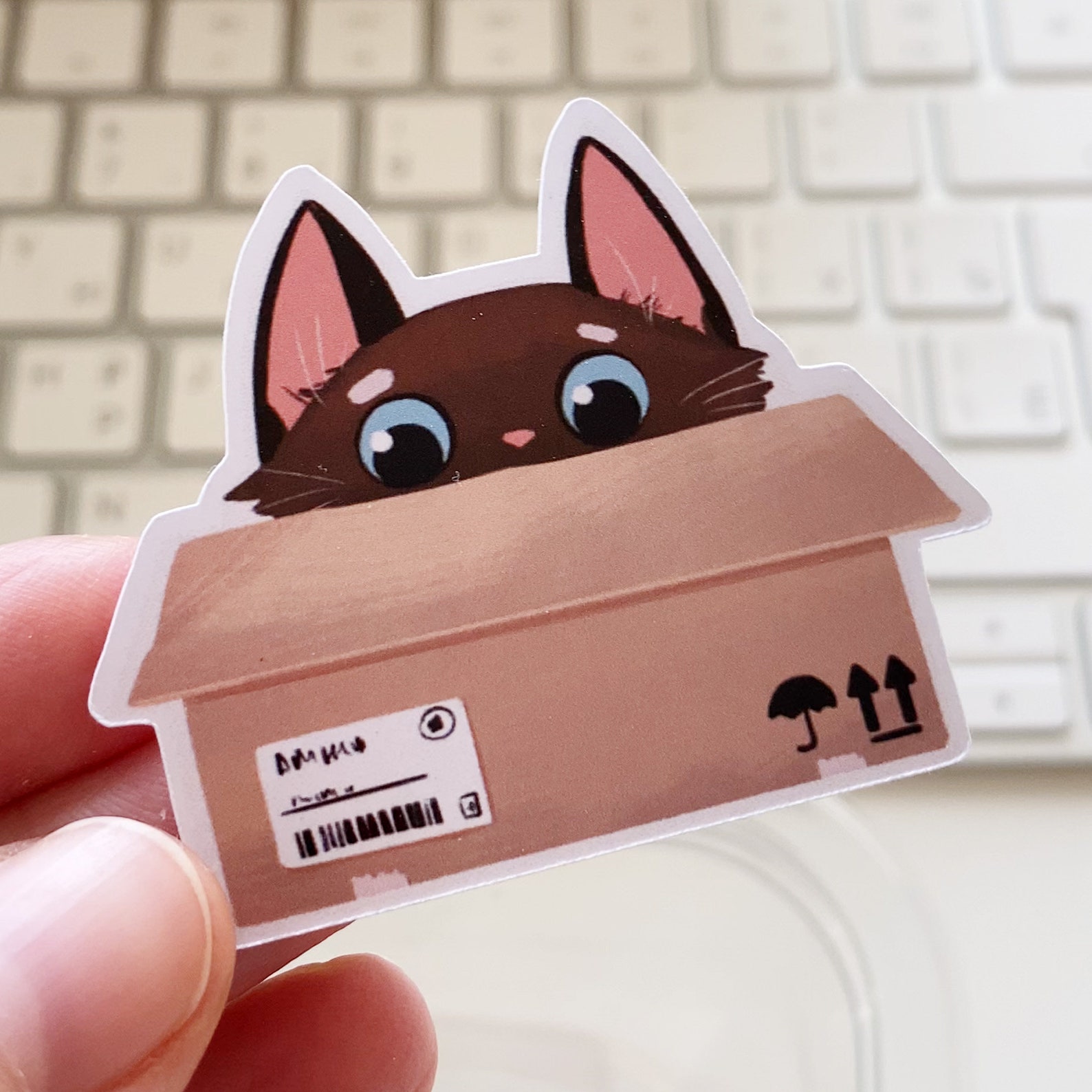 Cute Cat Sticker, Funny Sticker, Laptop Sticker, Planner Sticker ...