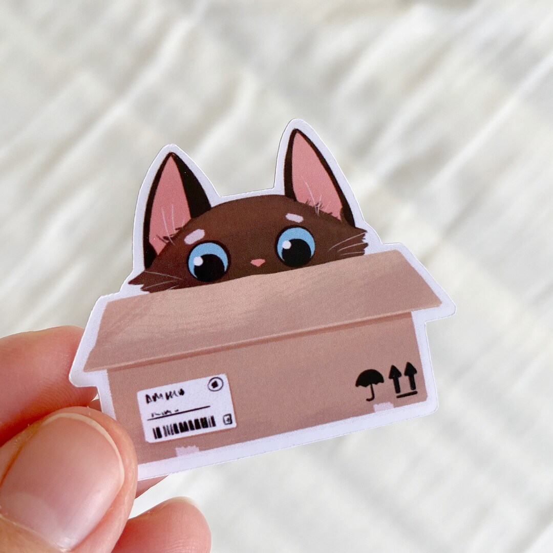 Cute Cat Sticker, Funny Sticker, Laptop Sticker, Planner Sticker ...