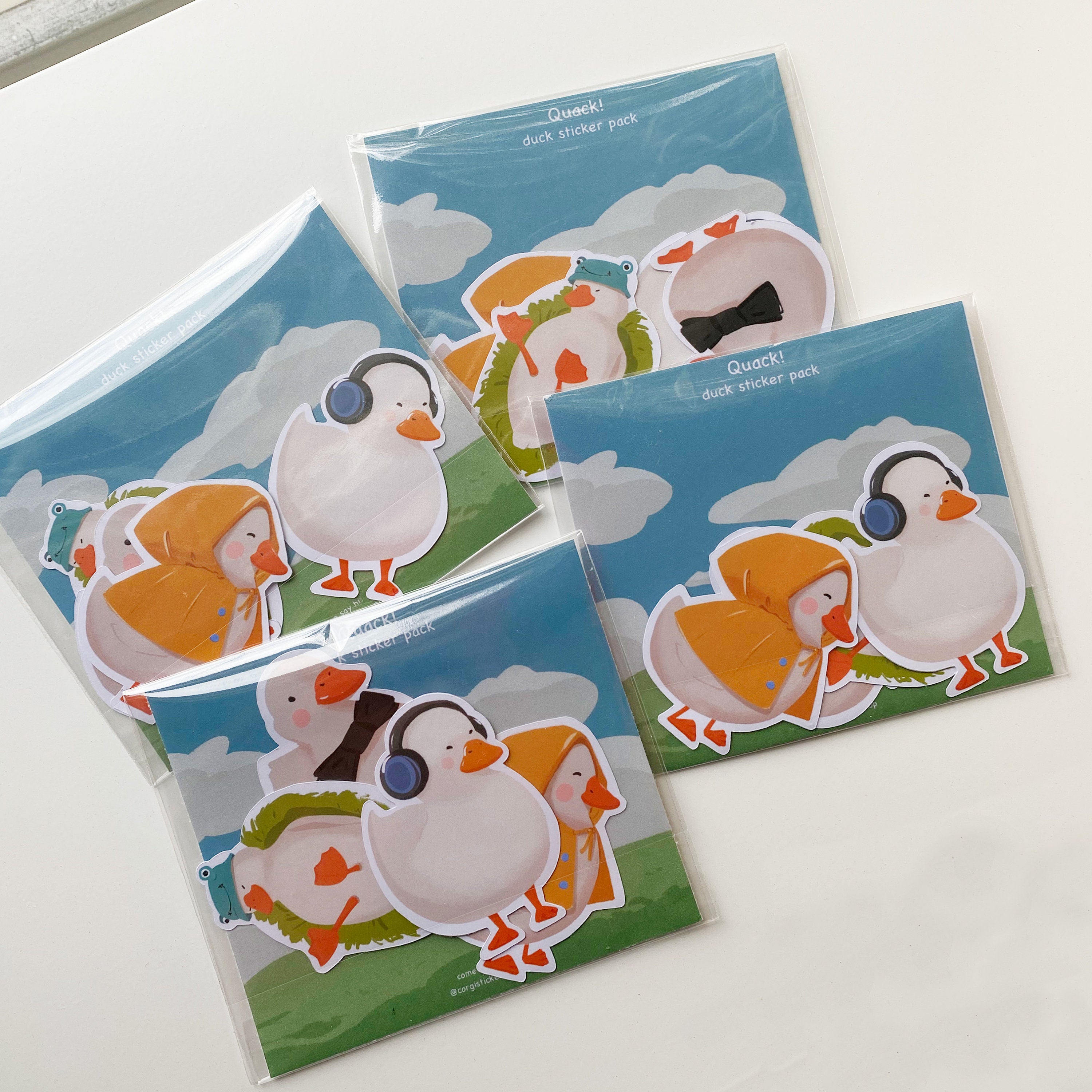 Cute Ducks Sticker Set Duck Sticker Duck in Coat Sticker - Etsy