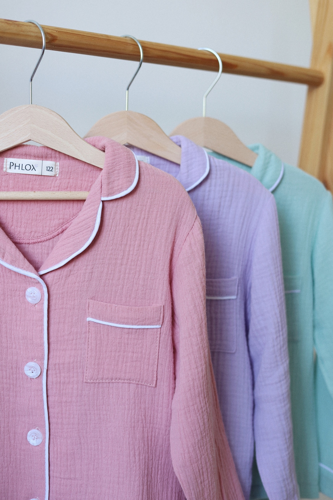 Kids Pajamas Cotton Set Muslin Sleepwear for Children Nightwear Boy and ...