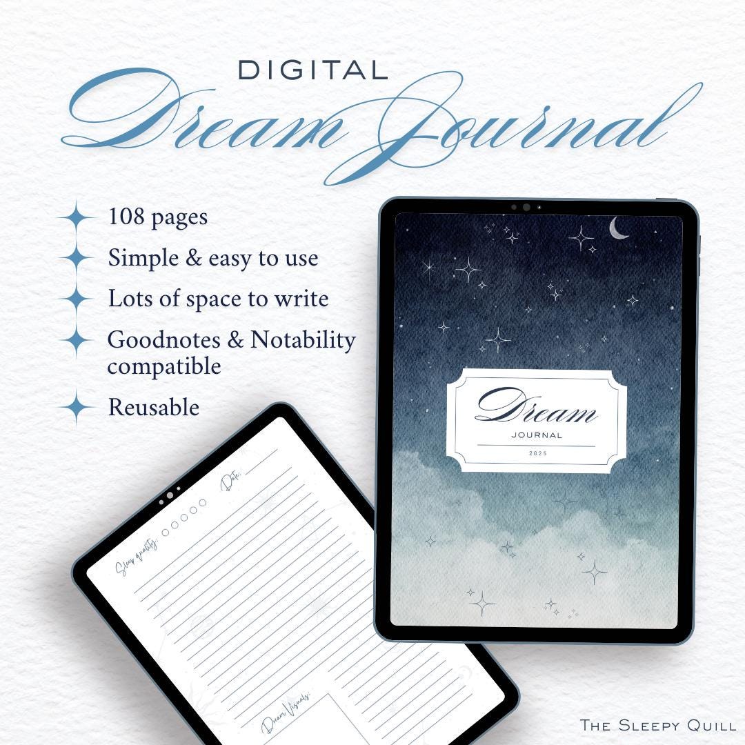 Digital Dream and Sleep Journal | Tablet, iPad & Android | Goodnotes ...