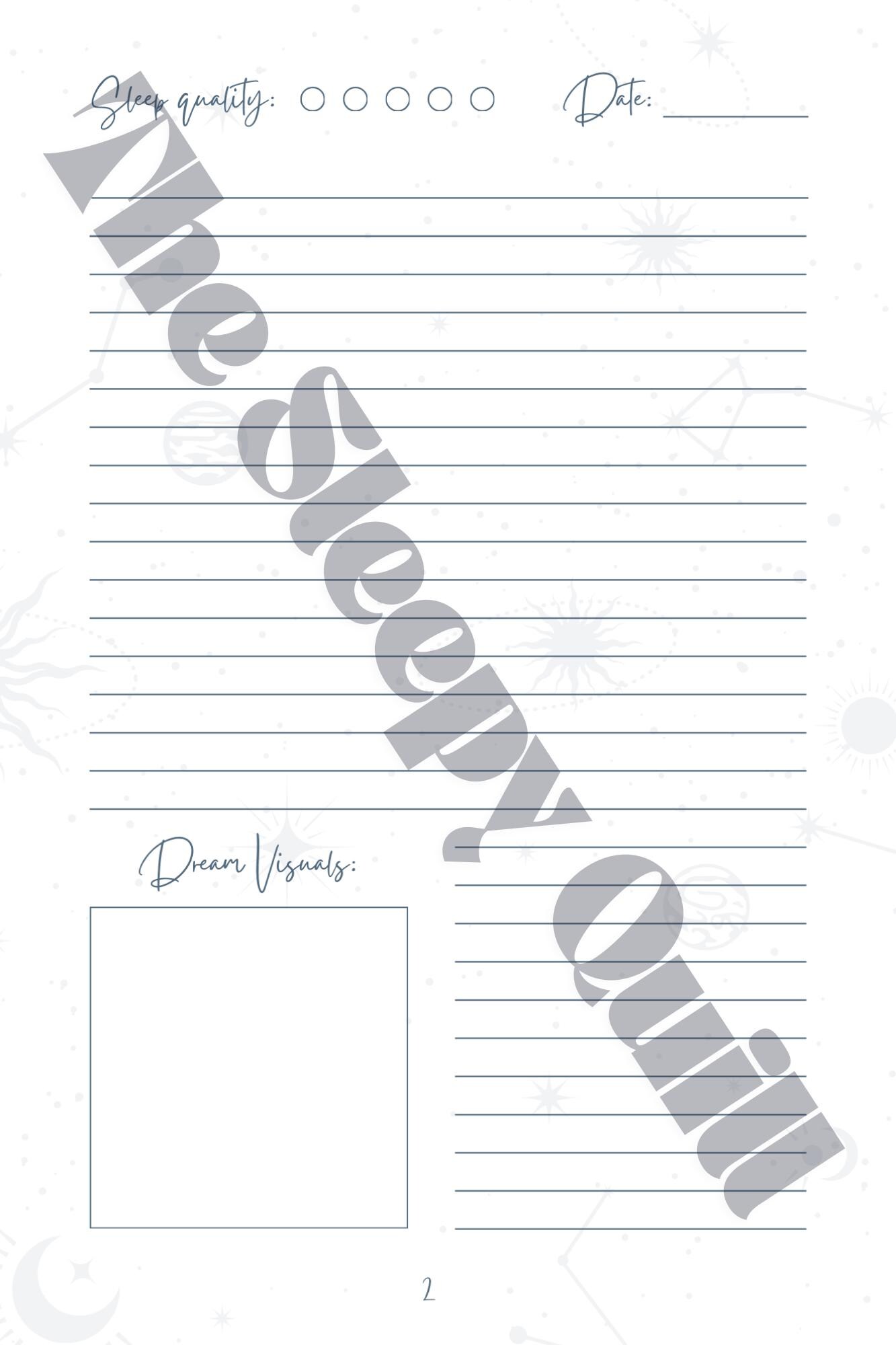 Digital Dream and Sleep Journal | Tablet, iPad & Android | Goodnotes ...