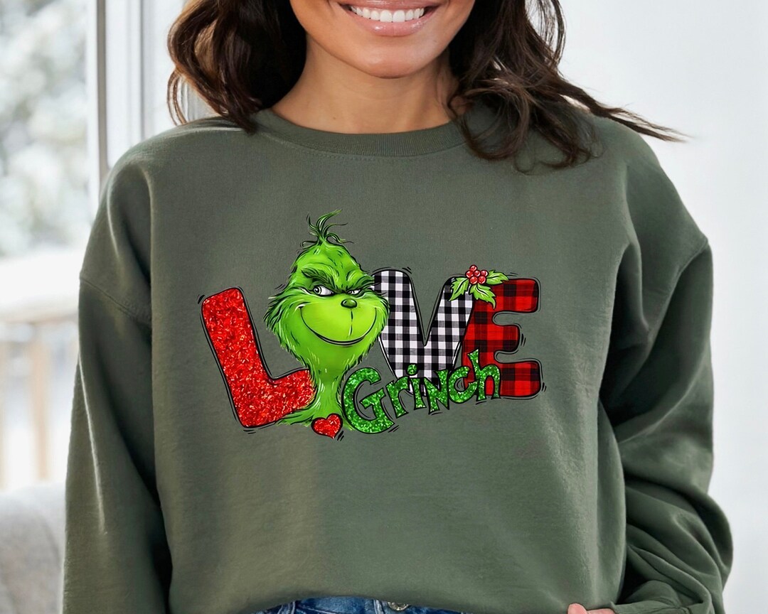 Love Grinch Valentine Sweatshirt Grinch Love Sweatshirt Valentine Love ...
