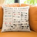 Return to Library Throw Pillow, Vintage Library Card Book Due Date ...