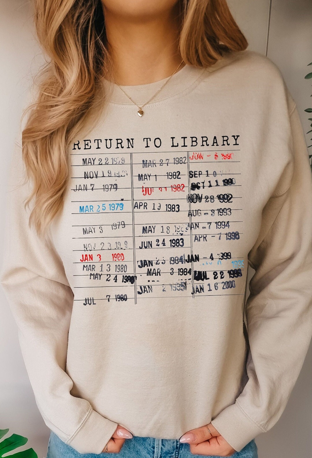 Return to Library Shirt, Vintage Library Card Book Due Date Sweatshirt ...