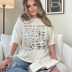 Return to Library Shirt, Vintage Library Card Book Due Date Sweatshirt ...