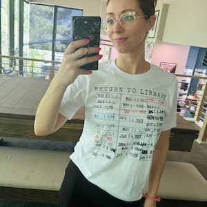 Return to Library Shirt, Vintage Library Card Book Due Date Sweatshirt ...