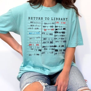 Return to Library Shirt, Vintage Library Card Book Due Date Sweatshirt ...