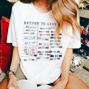Return to Library Shirt, Vintage Library Card Book Due Date Sweatshirt ...