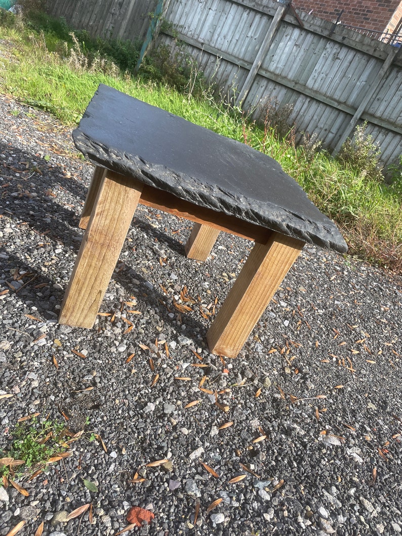 Natural Blue Slate Occasional Table - Etsy