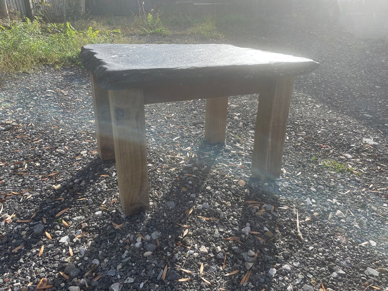 Natural Blue Slate Occasional Table - Etsy