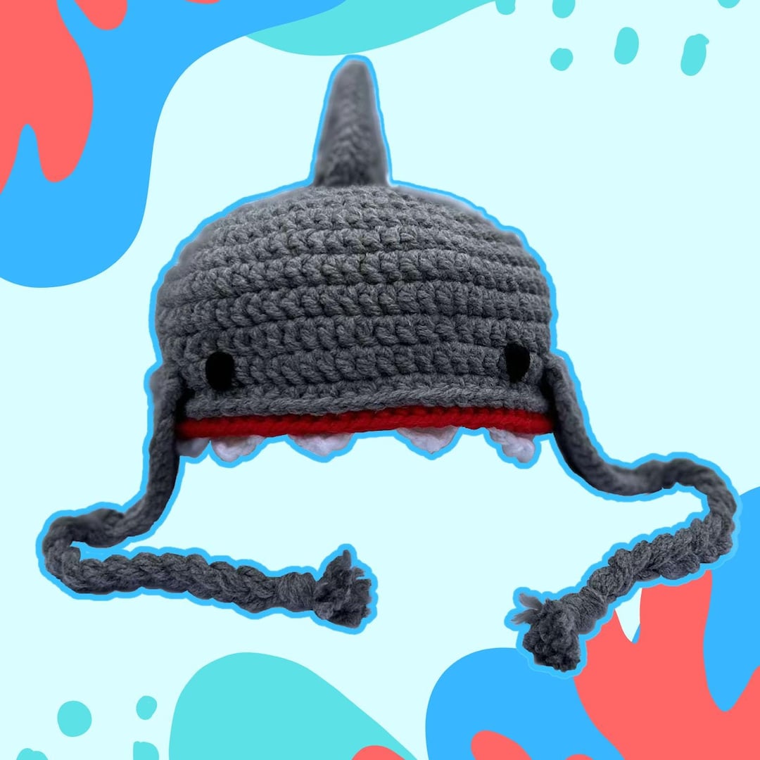 Shark Hat Crochet Pattern - Etsy