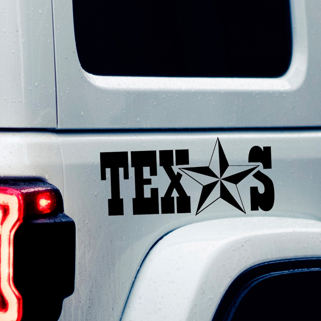 Texas Star, Star Army, Texas Vinyl Decal for Car, Laptops, Mirrors ...
