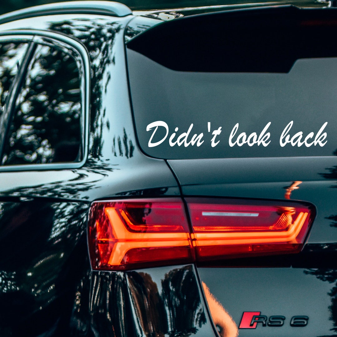 Your Inscription, Never Back Vinyl Decal for Car, Laptops, Mirrors ...