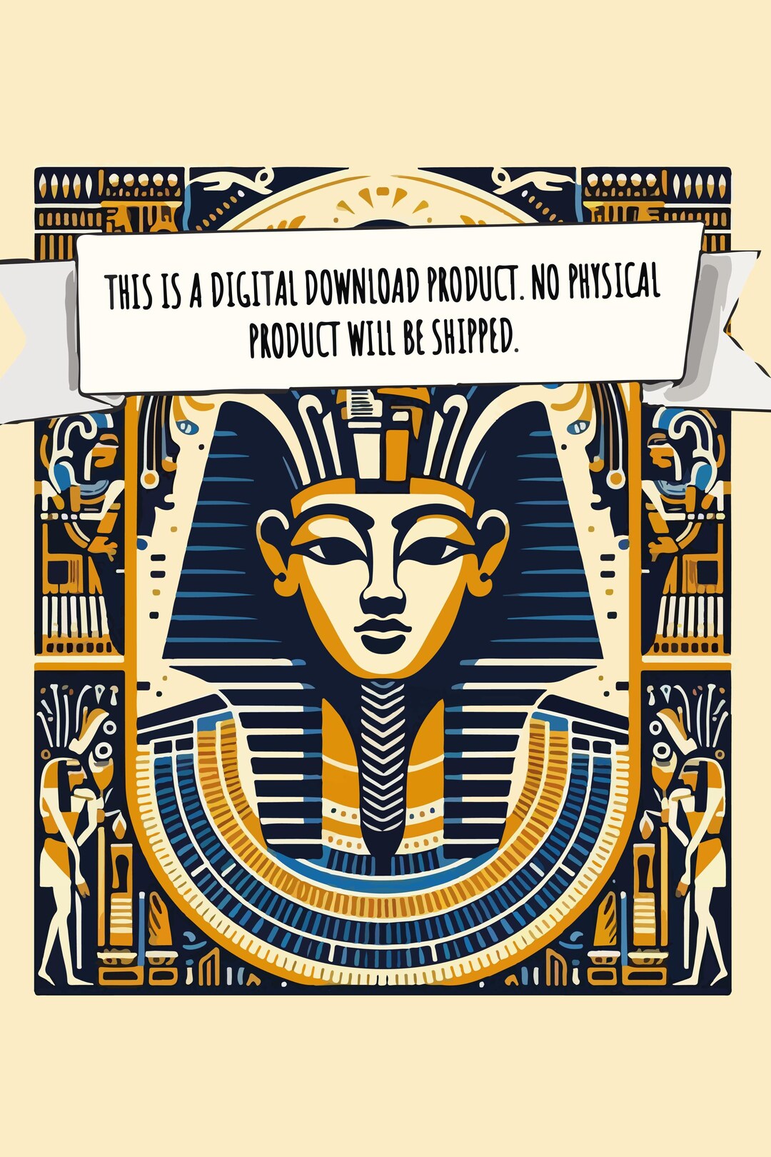 Egyptian Pharaoh Digital Wall Art, Ancient Egypt Printable Artwork ...