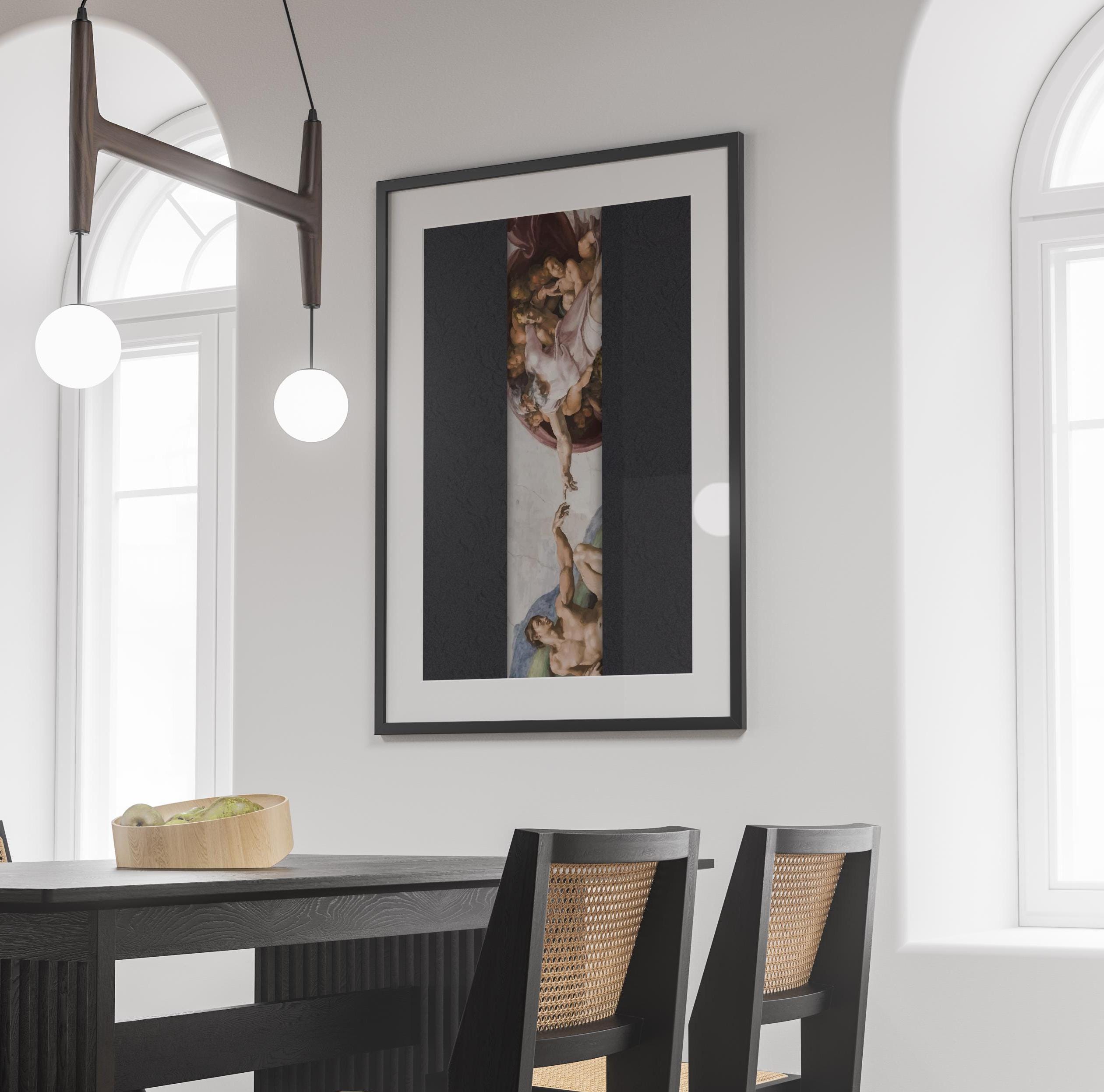 The Creation of Adam Remagined, Michelangelo, Digital Illustration Wall ...