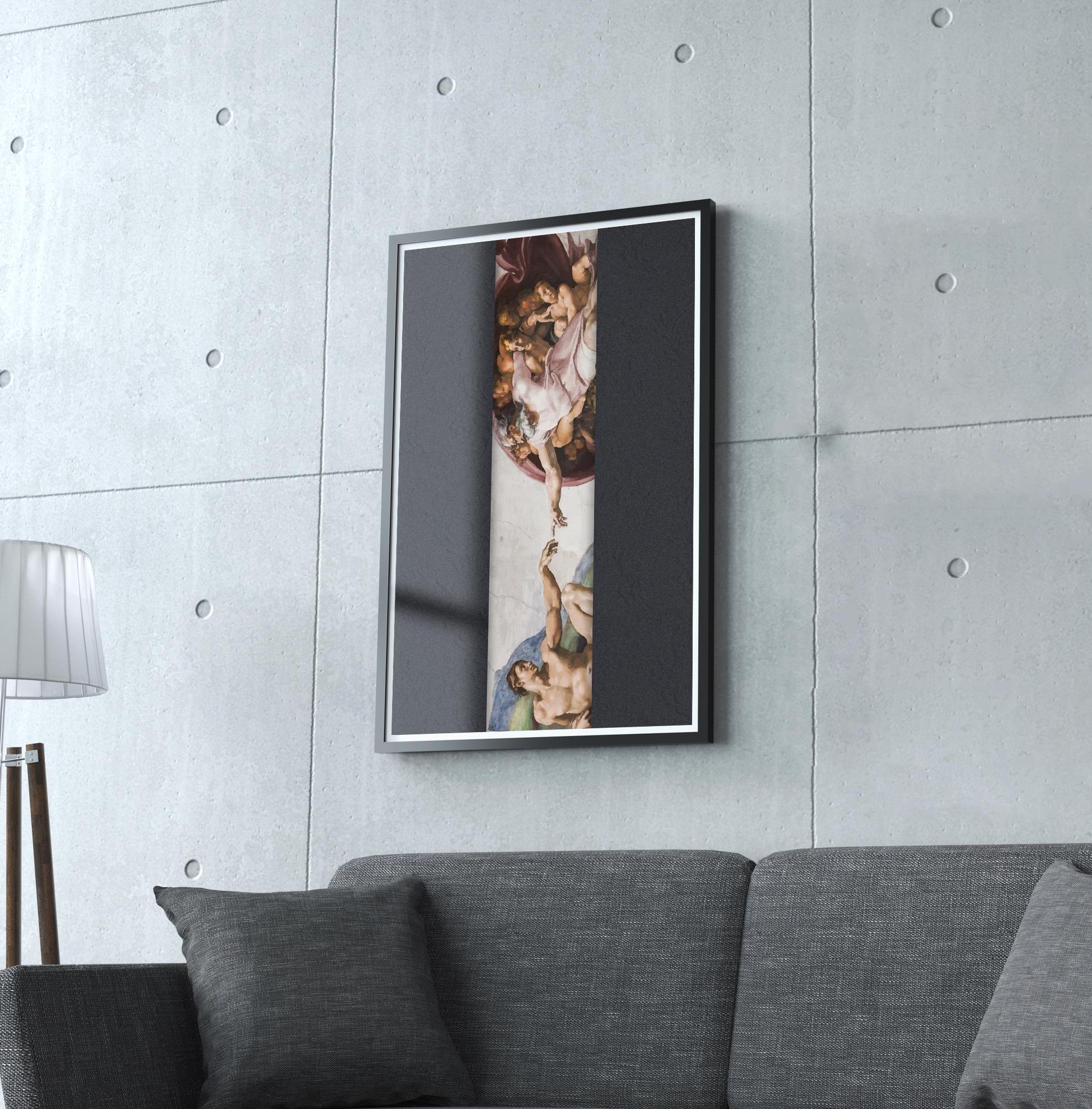 The Creation of Adam Remagined, Michelangelo, Digital Illustration Wall ...