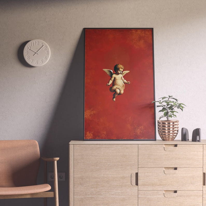 Renaissance Angel Cherub Printable Wall Art, Vintage Digital Angel ...