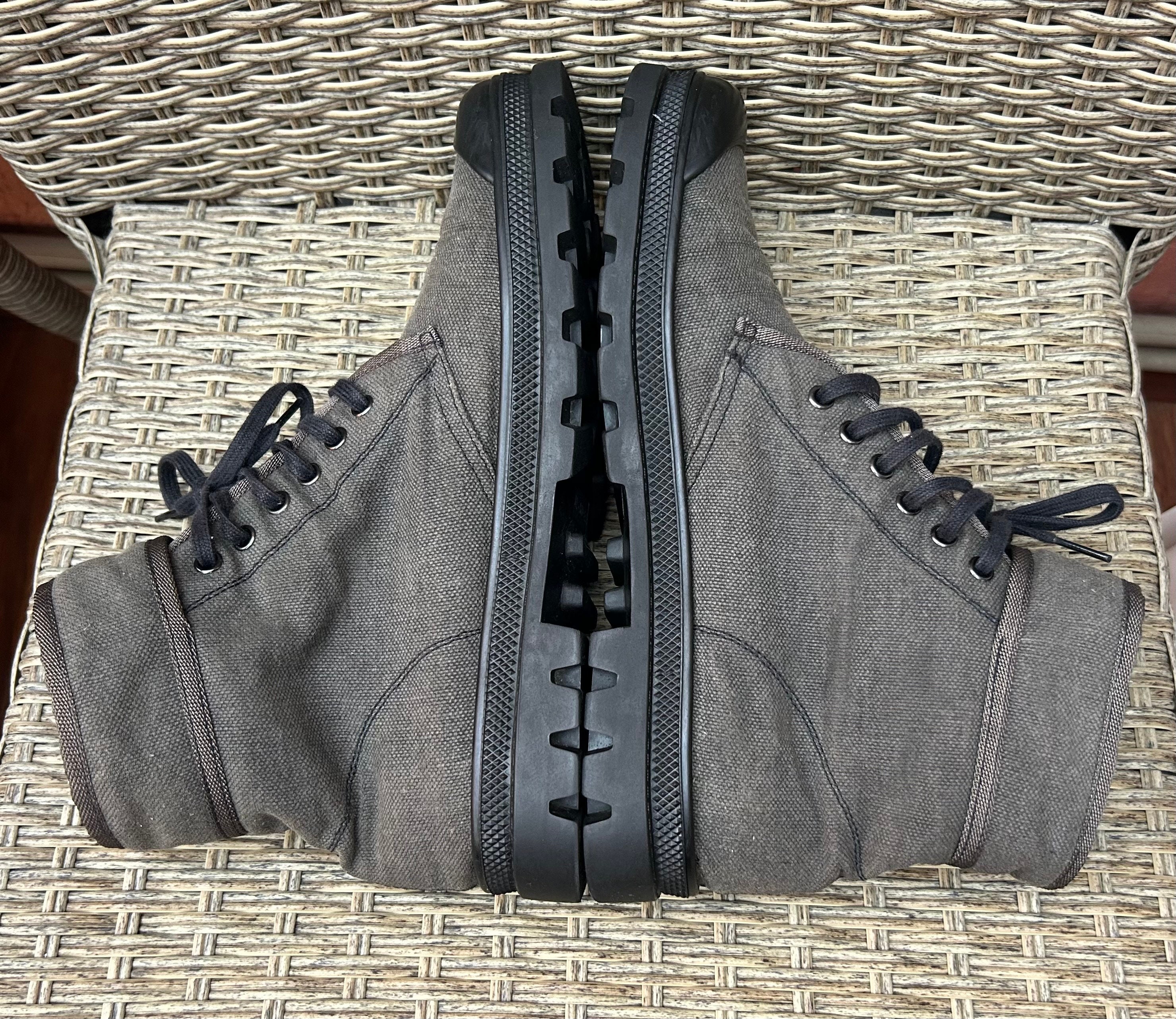Vintage Jil Sander French Army Commando Mid Canvas Military Trainers ...
