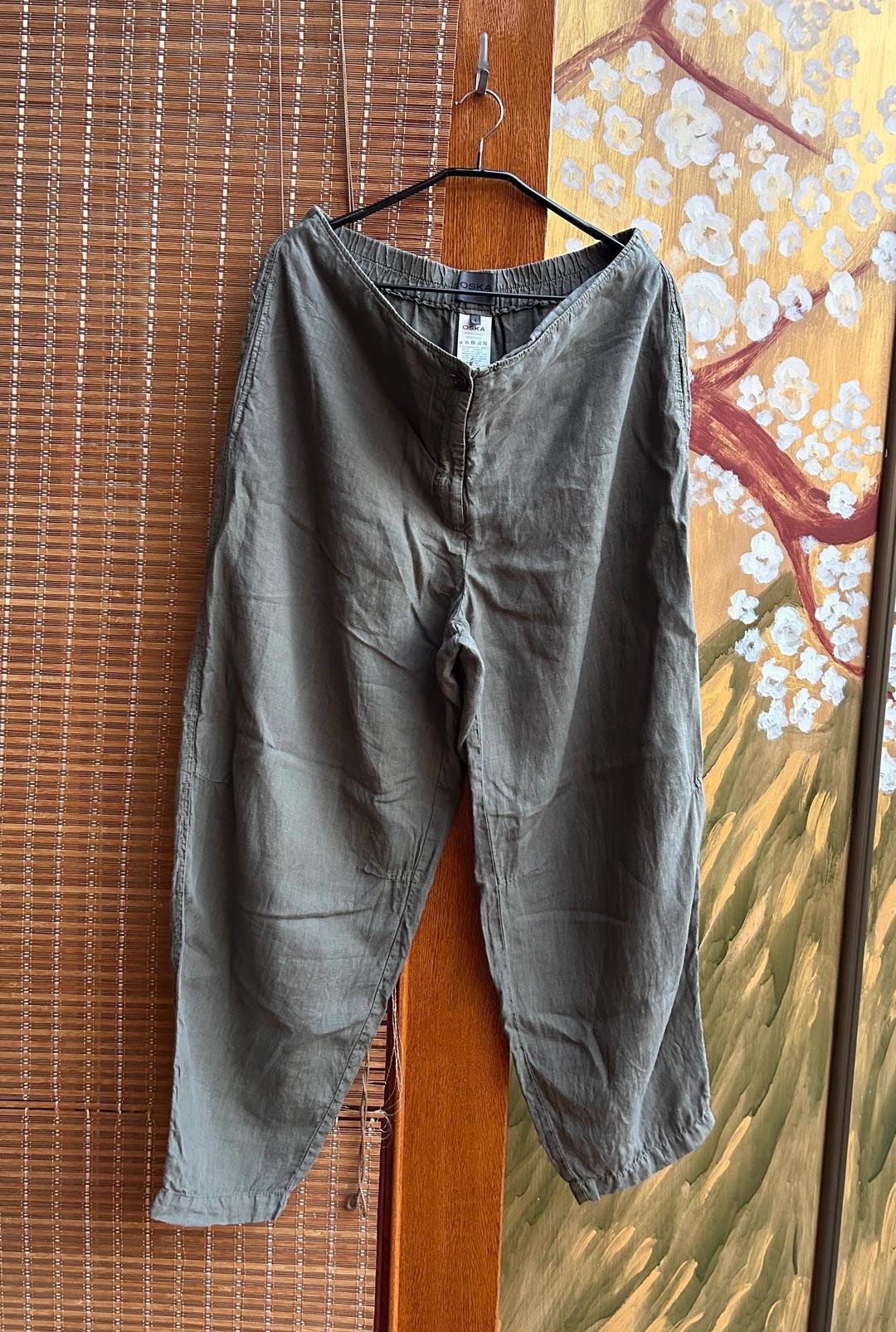 Oska Balloon Linen Gray Pants Size 4 Lagenlook - Etsy