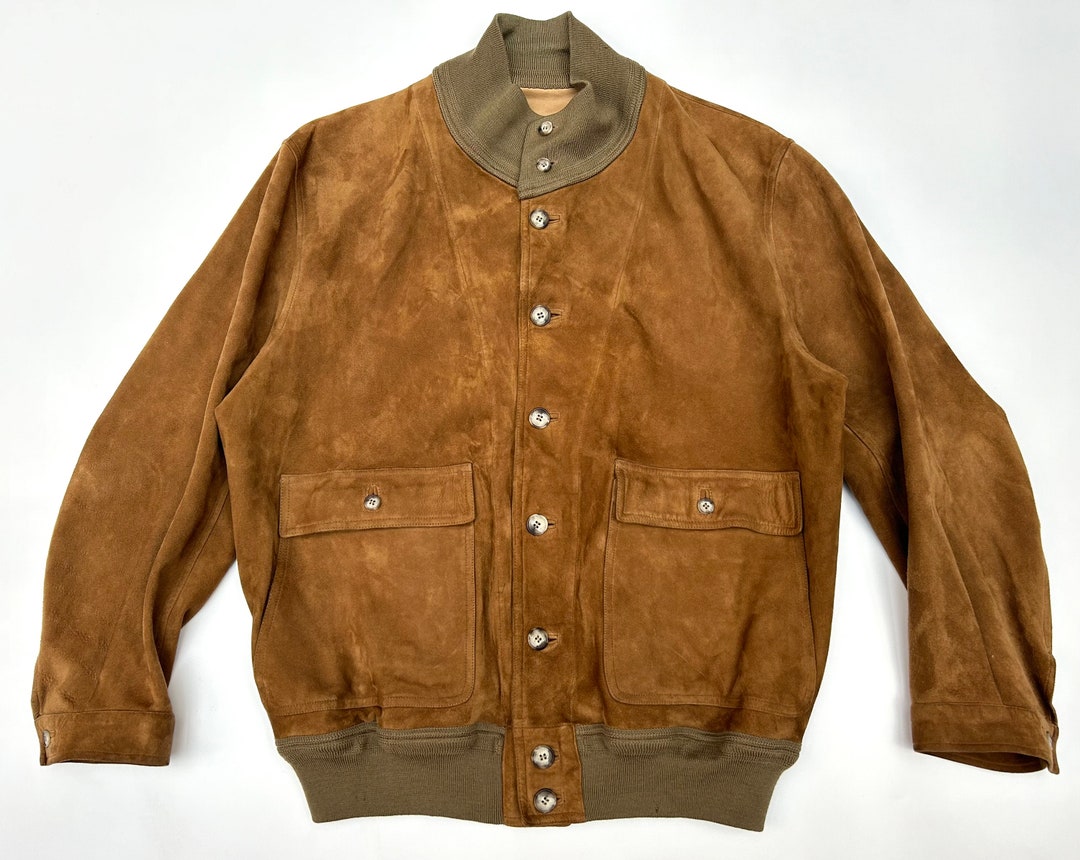 Vintage Valstar Valstarino Suede Brown Bomber Jacket Size 56 - Etsy