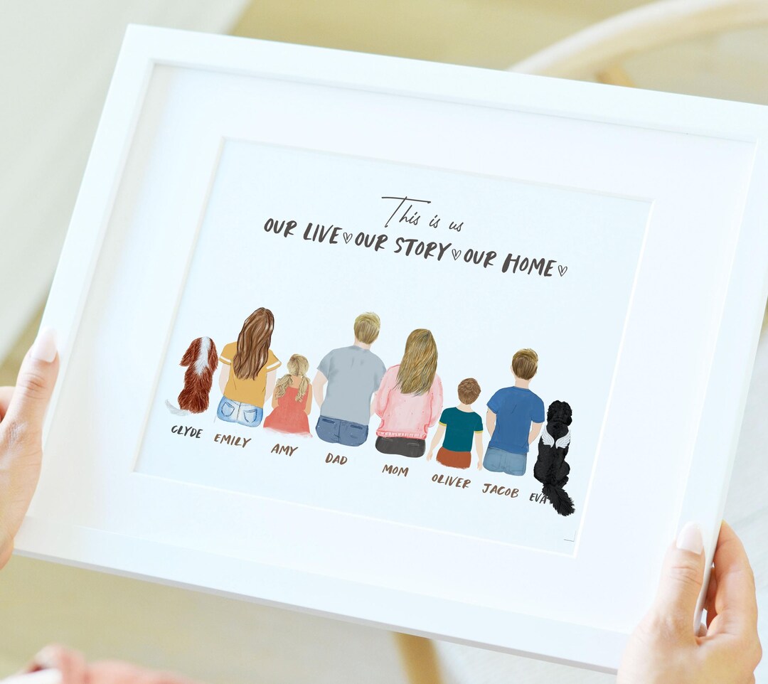 Personalized Family Print Art, Unique Gift for Mom, Unique Gift for Dad ...