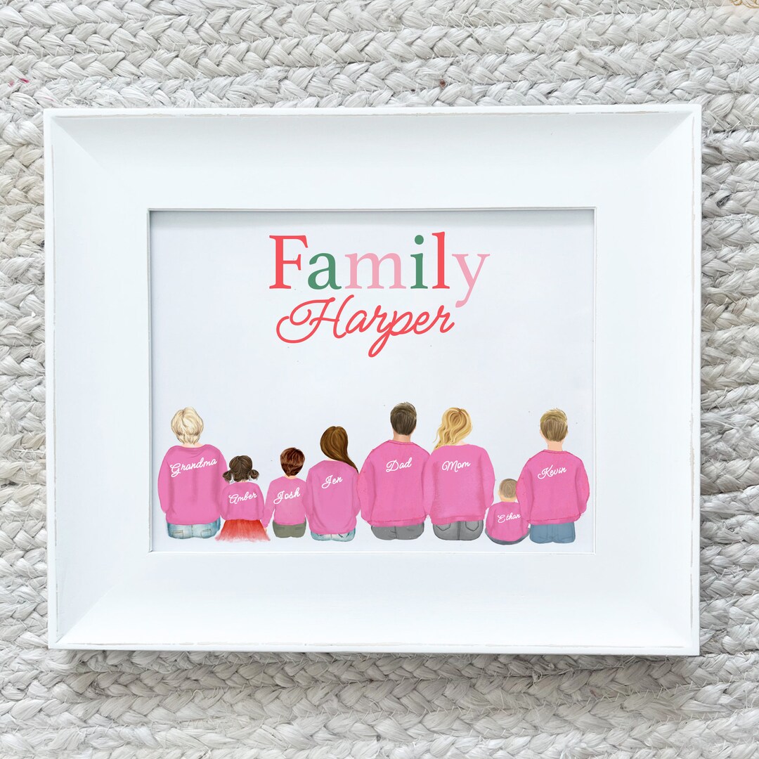 Personalized Family Print Art for Mother Day 2024, Unique Gift for Mom ...