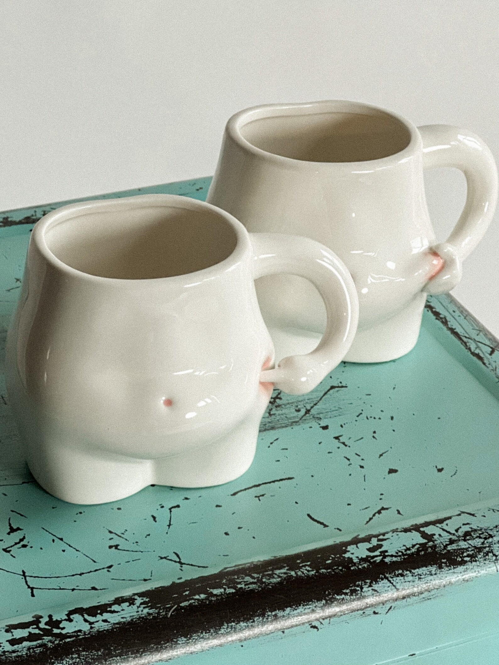 Handmade Funny Matching Mug for Best Friend Gift, Cool Pottery Mug for ...