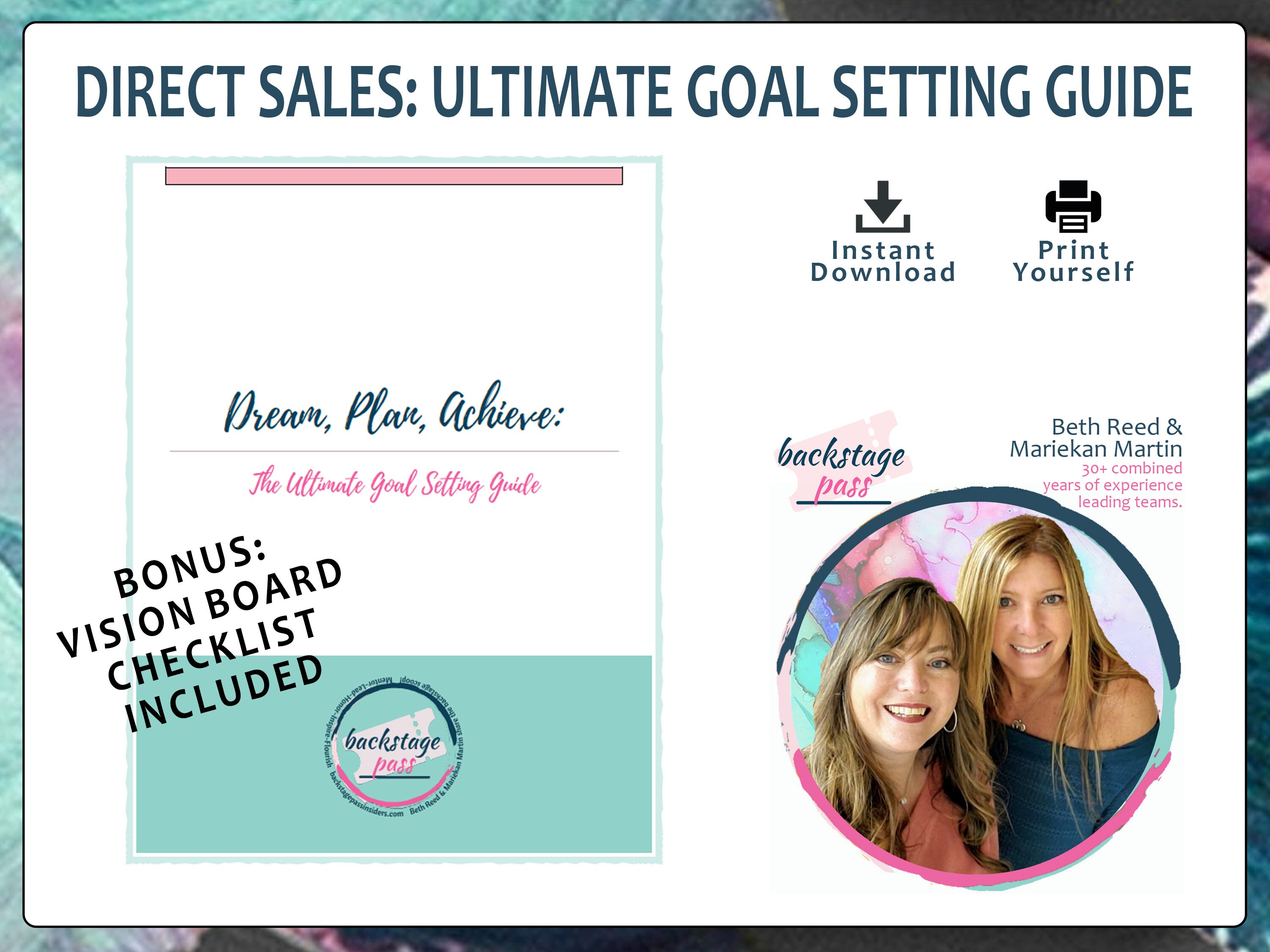 Direct Sales Goal Setting Guide Downloadable Workbook - Etsy