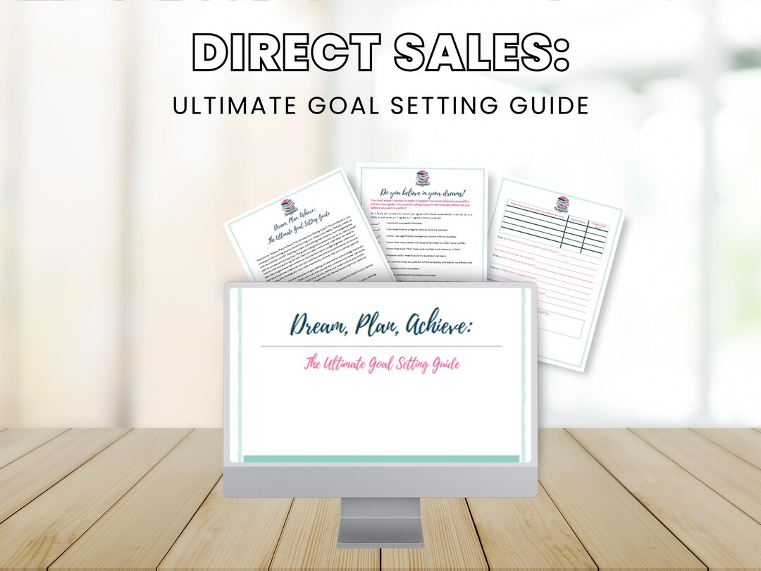 Direct Sales Goal Setting Guide Downloadable Workbook - Etsy