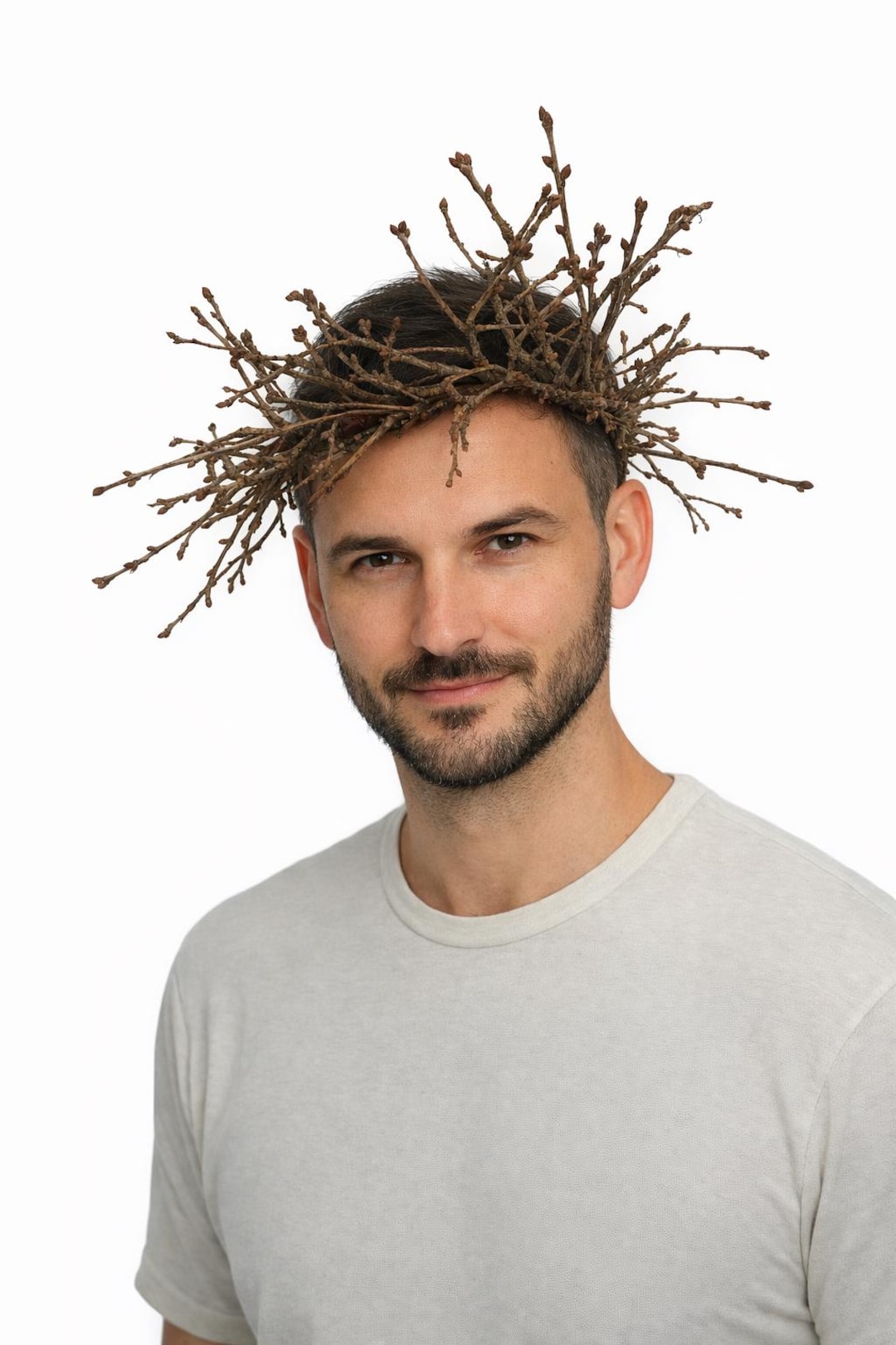Oak Twig Crown Headpiece for Men - Etsy