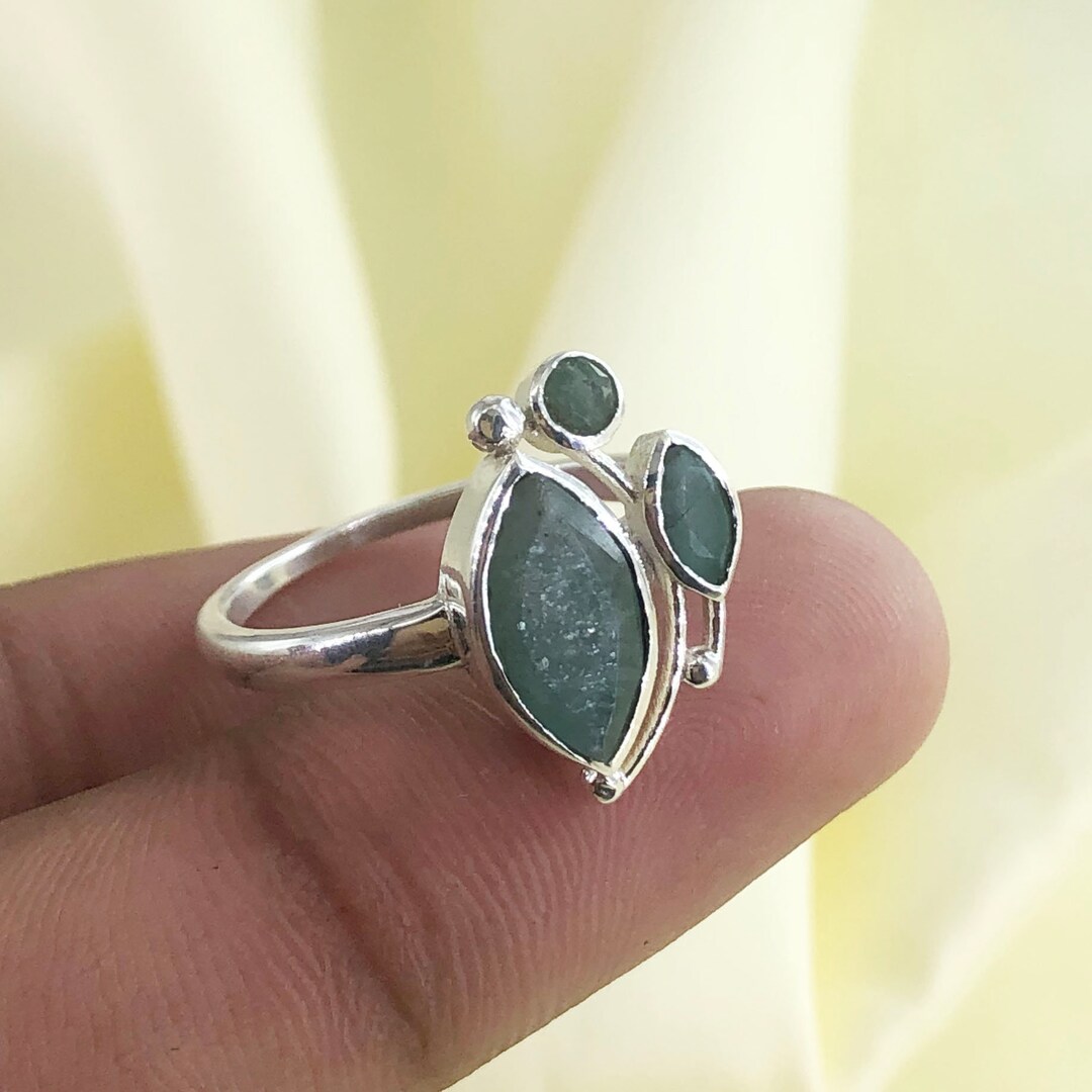 Natural Amazonite Ring, Gemstone Ring, Solid 925 Sterling Silver Ring ...
