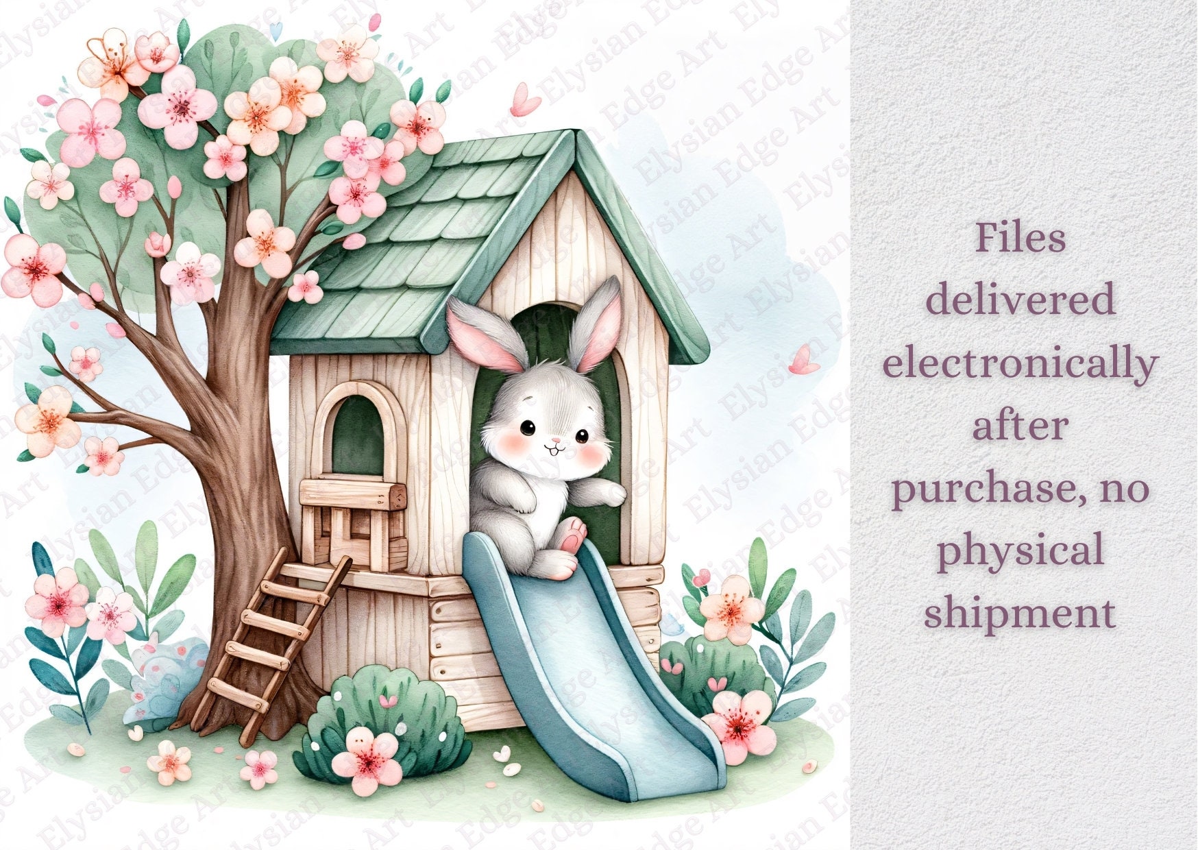 Cute Spring Clipart With Bunny, Cute Easter Bunny Clipart, Bunnies and ...