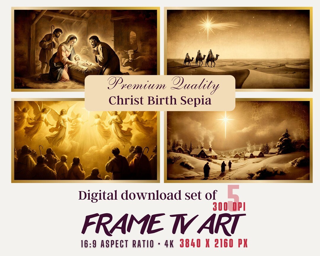 Krippenrahmen Tv Kunst, drei weise Männer folgen Bethlehem-Stern ...